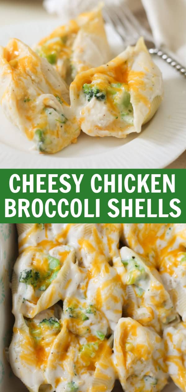 Cheesy Chicken Broccoli Stuffed Shells - Quick Weeknight Meals
