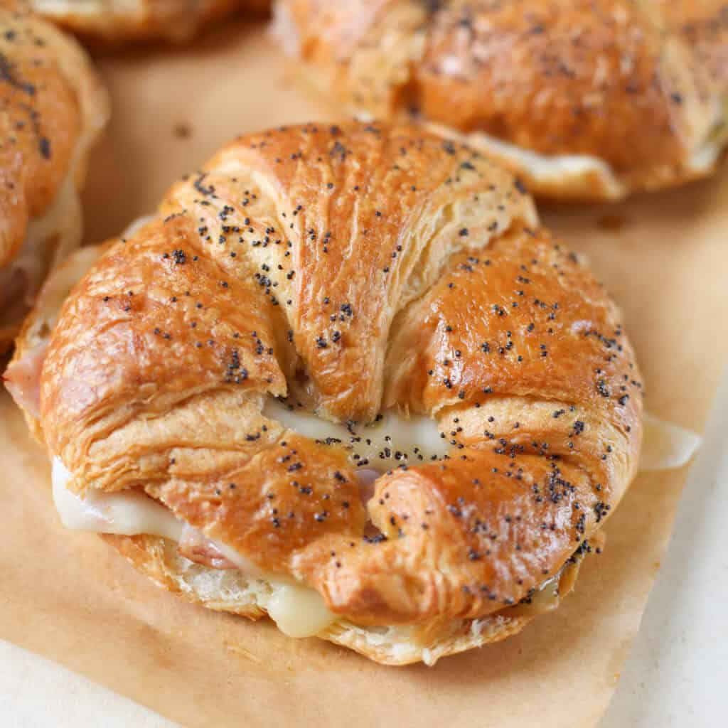Baked Ham and Cheese Croissants